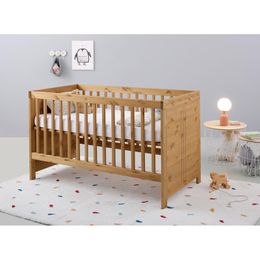 OTTO HOME Babybett &raquo;Indra, Schlupfsprossen, 4-fach verstellbare Liegeh&ouml;he, &laquo; FSC zertifiziertes Massivholz, Landhausstil mit tollen Details natur