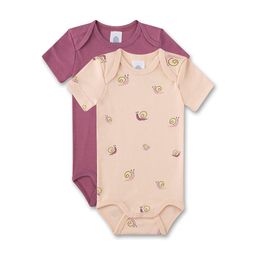 Sanetta 2er-Set: Bodys in Lila/ Beige - 40% | Gr&ouml;&szlig;e 92 | Baby-bodys