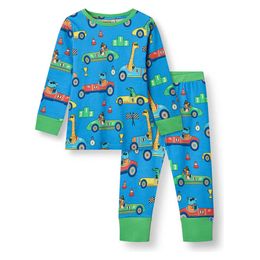 Smafolk Småfolk Pyjama "Autos" in Blau/ Bunt - 54% | Größe 98/104 | Kinder-waesche