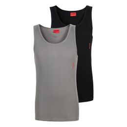 HUGO UNDERWEAR Muskelshirt &raquo;TANK TOP TWIN PACK&laquo; Packung, 2er, 2 Stk. mit Logoschriftzug grau schwarz L L 2er Pack Tank Tops von HUGO BOSS