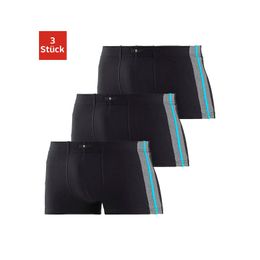 H.I.S. H.I.S Boxer &raquo;Boxershorts f&uuml;r Herren&laquo; Packung, 3 Stk. mit Colorblocking schwarz 9 (XXXL) - 3 Stk. 3 Stk. 9 (XXXL) Boxer im 3er Pack