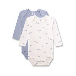 Sanetta 2er-Set: Bodys in Hellblau/ Wei&szlig; - 45% | Gr&ouml;&szlig;e 68 | Baby-bodys
