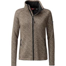 LPO Fleecejacke &raquo;Fleecejacke Lovis&laquo; whisper white 36 (S) 36 (S) Knitfleece mit Allover‐Print &ndash; warm, elastisch und schnelltrocknend