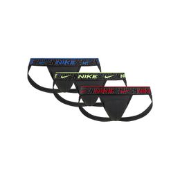 NIKE UNDERWEAR String »JOCK STRAP 3PK« Packung, 3er, 3 Stk. mit NIKE Logo-Elastikbund JV7 BLK-GM RYL/VLT/UN RD SWOOSH LIFE WB S (46) - 3 Stk. 3...