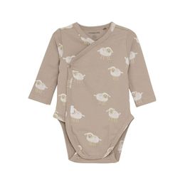Noppies Body "Sumrall" in Hellbraun/ Grau - 34% | Gr&ouml;&szlig;e 50 | Baby-bodys