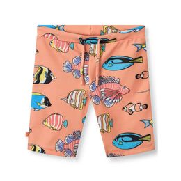 Smafolk Småfolk Badehose "Fisch" in Orange/ Bunt - 51% | Größe 122/128 | Kinder-bademode