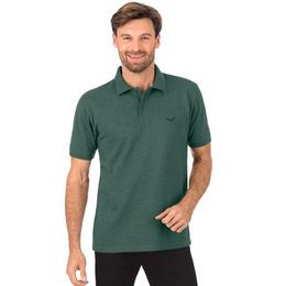 TRIGEMA Poloshirt &raquo;Poloshirt DELUXE Piqu&eacute;&laquo; 1 Stk. green-melange S S DELUXE-Piqu&eacute;-Qualit&auml;t