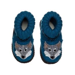Kitz-Pichler Hüttenschuhe "Wolf" in Blau - 51% | Größe 34 | Baby-hausschuhe