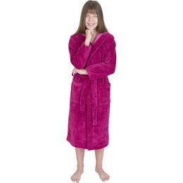 WEWO-Fashion WEWO FASHION Kinderbademantel &raquo;8514&laquo; mit G&uuml;rtel, 1 Stk. f&uuml;r M&auml;dchen & Jungen himbeere 164 L&auml;nge: 108 cm Kinder Bademantel mit Kapuze