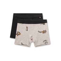 Sanetta 2er-Set: Boxershorts in Schwarz/ Beige - 30% | Größe 104 | Kinder-waesche