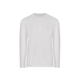 TRIGEMA Longsleeve &raquo;Langarmshirt mit Knopfleiste&laquo; 1 Stk. weiss XL XL DELUXE-Single-Jersey