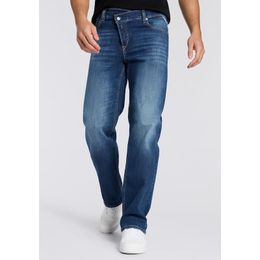 Replay Weite Jeans &raquo;ZELMAA&laquo; mit asymmetrischem Verschluss dark blue 27 - L&auml;nge 30 L&auml;nge 30 27 Weite Jeans von Replay