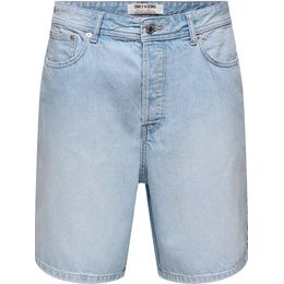 Only & Sons ONLY & SONS Jeansshorts "Fade" in Hellblau - 43% | Gr&ouml;&szlig;e M | Herren-shorts