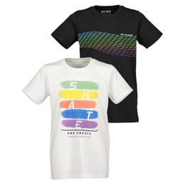 Blue Seven T-Shirt &raquo;T-Shirts&laquo; 2 Stk. M01 - WEISS + SCHWARZ 164 164 Sch&ouml;ne Jungen T-Shirts von Blue Seven