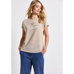 Street One Damen Street One Shirttop mit Print beige 46