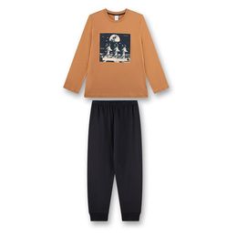 Sanetta Pyjama in Hellbraun/ Schwarz - 40% | Größe 140 | Kinder-waesche