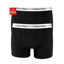 Calvin Klein Underwear Webboxer Packung, 2 Stk. Kinder Kids Junior MiniMe, mit CK Logo auf dem Bund schwarz 12/13 (152/158) - 2 Stk. 2 Stk. 12/13...