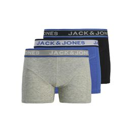 Jack & Jones JACK & JONES JUNIOR Trunk &raquo;JACCHRISTIAN SOLID TRUNKS 3 PACK SN JNR&laquo; Packung, 3 Stk. Black Pack:Light Grey Melange - Dazzling Blue 140 - 3 Stk. 3...