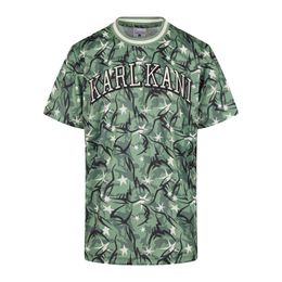 Karl Kani T-Shirt &raquo;KM251-003-1 College Star Camo Mesh Tee&laquo; 1 Stk. lightgreen/black M M Legerer Schnitt mit kurzer &Auml;rmel&auml;nge und H&uuml;ftabschluss