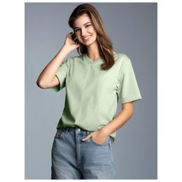 TRIGEMA T-Shirt &raquo;V-Shirt DELUXE Baumwolle&laquo; 1 Stk. green tea L L DELUXE-Single-Jersey