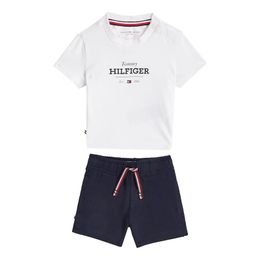 Tommy Hilfiger Kinder Shirt & Shorts &raquo;MONOTYPE TEE AND SHORT SET&laquo; Set, 2er, 2 Stk. mit Logo blau