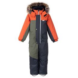 LENNE Schneeanzug "Trio" in Khaki/ Orange - 58% | Größe 116 | Kinderhosen
