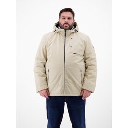 Lerros Herren Lerros Outdoorjacke &raquo;Lerros Herren Struktur-Blouson in &Uuml;bergr&ouml;&szlig;en&laquo; mit Kapuze Wasser- und windabweisend wei&szlig; 4XL