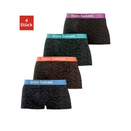 Bruno Banani Boxer &raquo;Boxershorts f&uuml;r Herren&laquo; Packung, 4 Stk. mit Kontrast-Webbund schwarz-bedruckt S - 4 Stk. 4 Stk. S Bruno Banani Boxer im 4er Pack