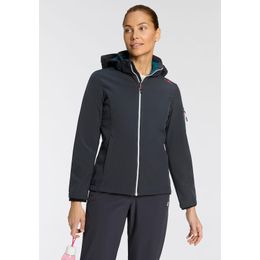 CMP Softshelljacke »WOMAN JACKET ZIP HOOD« 1 Stk. tlg. mit Kapuze Wärmend & wind- & wasserabweisend, Übergangsjacke antracite-de 46 46...