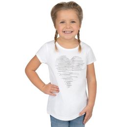 TRIGEMA T-Shirt &raquo;T-Shirt mit glitzerndem Herz-Motiv&laquo; 1 Stk. weiss 128 128 Single-Jersey