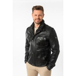 Mauritius Lederjacke &raquo;MMGarreck&laquo; mit Stehkragen black M