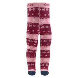 Ewers Thermo-Strumpfhose "Norweger" in Rosa/ Rot - 49% | Größe 68 | Babysocken-strumpfhosen