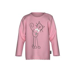 TRIGEMA Longsleeve »Langarmshirt mit süßem Katzen-Printmotiv« 1 Stk. lilie 92 92 Elastischer Feinripp
