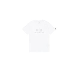 Alpha Industries Damen T-Shirt &raquo;Basic Mid Logo TPU T-Shirt&laquo; wei&szlig; M