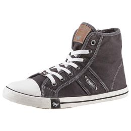 Mustang Shoes Sneaker, High Top-Sneaker, Schnürschuh mit Label in der Laufsohle schwarz 36 36 Sneaker in sportlicher Optik