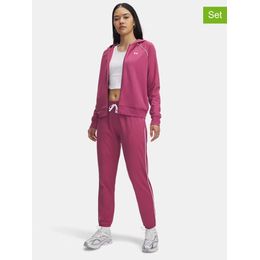 Under Armour 2tlg. Set: Trainingsjacke & -hose in Pink - 30% | Gr&ouml;&szlig;e S | Damen-outdoorjacken