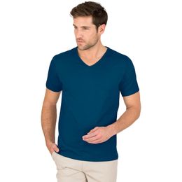 TRIGEMA T-Shirt &raquo;V-Shirt aus 100% Bio-Baumwolle (kbA)&laquo; 1 Stk. saphir-C2C L L BIO DELUXE-Single-Jersey