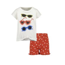 Blue Seven Shirt & Shorts Set, 2 Stk. aus angenehm tragbarem Baumwoll-Jersey OFFWHITE ORIG 104 104 Praktisches M&auml;dchen Set von Blue Seven