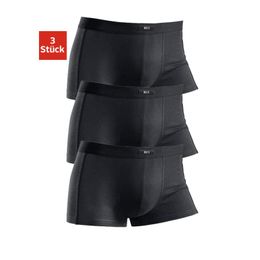 H.I.S. H.I.S Herren Hipster Packung, 3 Stk. knapp sitzende Boxershorts aus Baumwollmischung schwarz 6L, 3 Stk.