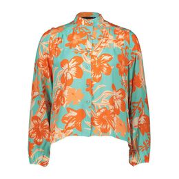 miss goodlife Bluse in Orange/ T&uuml;rkis - 79% | Gr&ouml;&szlig;e S | Damen-blusen