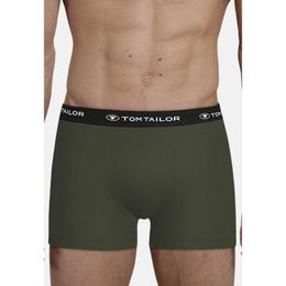 Tom Tailor Herren Tom Tailor Boxershorts &raquo;Buffer&laquo; 3er Pack, weich, bequem, basic, eng, Logobund, Baumwollmix gr&uuml;n L