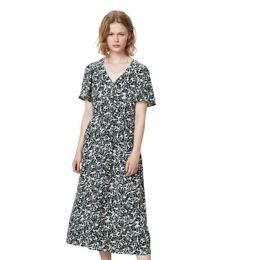 Marc O'Polo MARC O'POLO DENIM Midikleid mit elastischer Taille, aus flie&szlig;endem Viskose-Cr&ecirc;pe black multi M - N-Gr N-Gr M Blumenkleid von Marc O'Polo