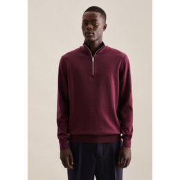 Seidensticker Stehkragenpullover &raquo;Schwarze Rose&laquo; Quarter Zip Uni bordeaux S S Passform: Regular