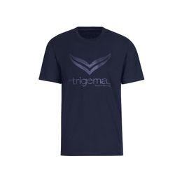TRIGEMA T-Shirt &raquo;T-Shirt mit -Logo&laquo; 1 Stk. navy L L DELUXE-Single-Jersey