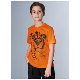 TRIGEMA T-Shirt &raquo;T-Shirt mit gro&szlig;em L&ouml;wen-Print&laquo; 1 Stk. mandarine 128 128 Single-Jersey