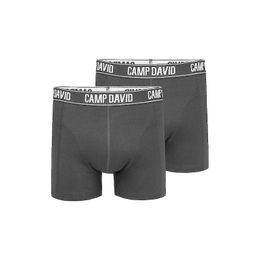 CAMP DAVID Boxershorts Packung, 2 Stk. im 2er- Pack mit Logobund black / black M - 2 Stk. 2 Stk. M Set mit zwei unifarbenen Boxershorts von CAMP DAVID