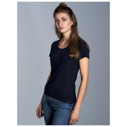 TRIGEMA Damen T-Shirt &raquo;TRIGEMA Rundhalsshirt aus Viskose&laquo; 1 Stk. blau L