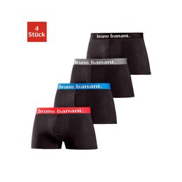 Bruno Banani Herren Boxer &raquo;Boxershorts f&uuml;r Herren&laquo; Packung, 4 Stk. mit Kontrast-Webbund schwarz S, 4 Stk.