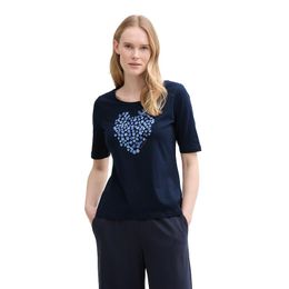 Tom Tailor T-Shirt mit Frontprint sky captain blue L (40) L (40) T-Shirt von Tom Tailor