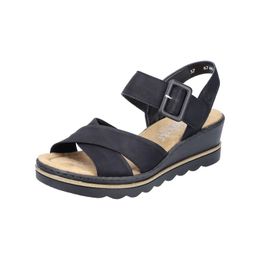 Rieker Riemchensandale &raquo;Sandalen Lederimitat&laquo; Schwarz 38 38 Verschluss: Klettverschluss